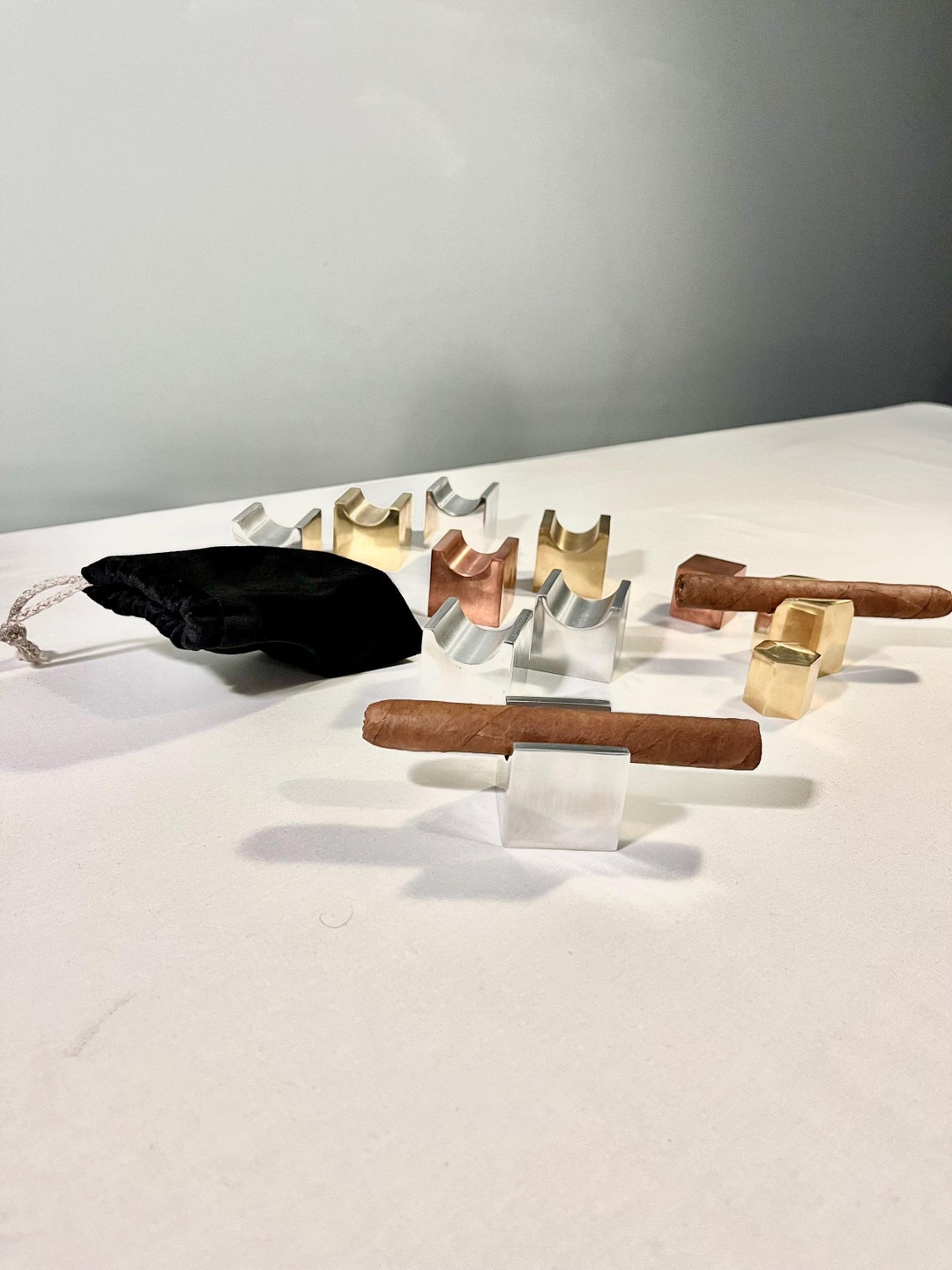 The Cube, an Elegant Metal Cigar Holder, Luxury Metal Cigar Rest, Gift ...