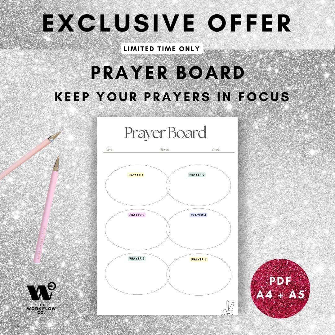 Printable Christian Prayer Organizer Digital Faith Journal for Devotion ...