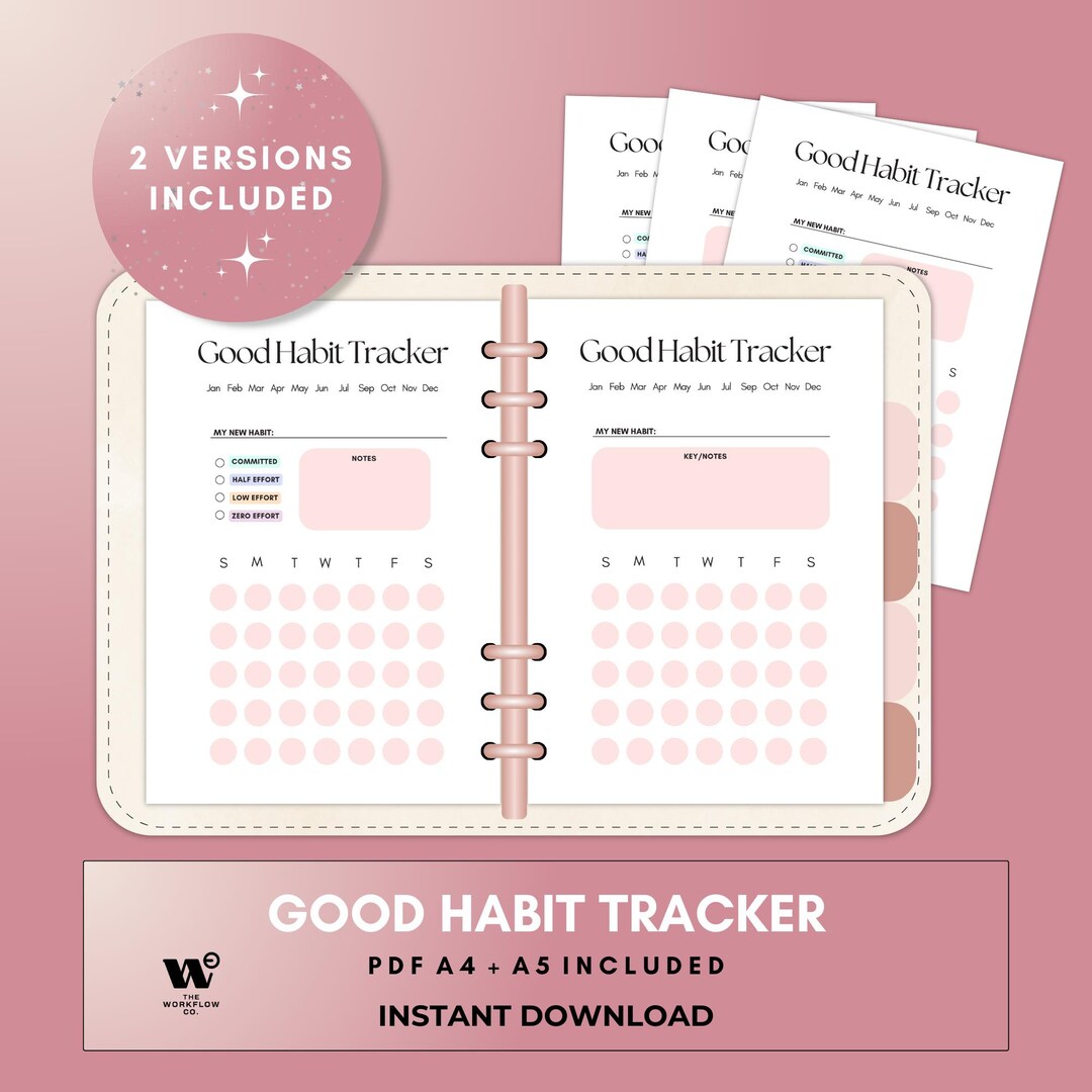 Single Habit Tracker Printable 30-day Habit Tracking Template, Monthly ...