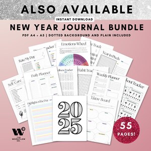 Printable Vision Board Worksheets 2025 Goal Setting for Health, Wealth ...