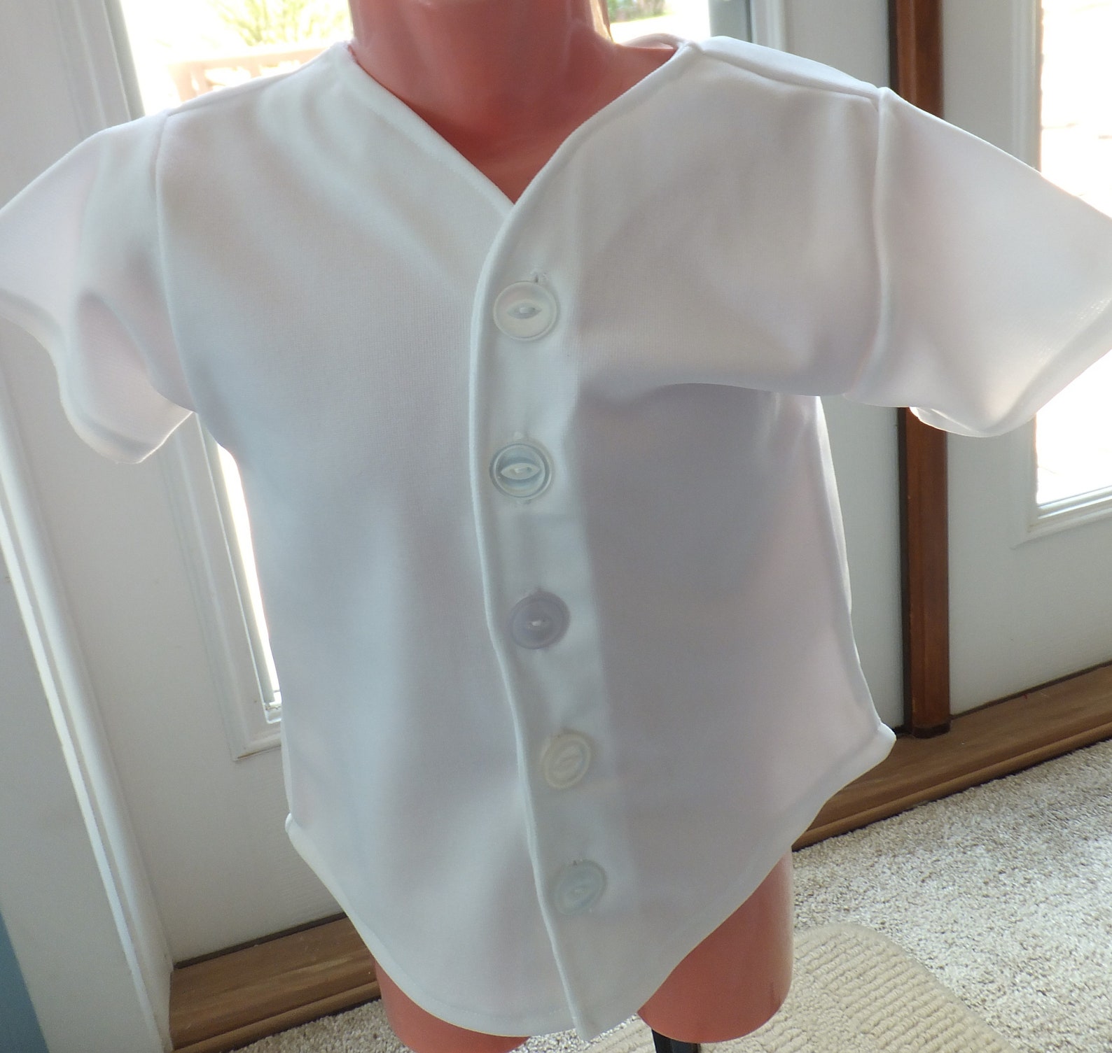Infant White Knit Baseball Jersey. Newborn to 12-18 Month - Etsy