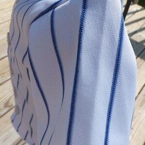 Royal Blue and White Pinstripe Stripe Knit Baseball Jersey - Etsy
