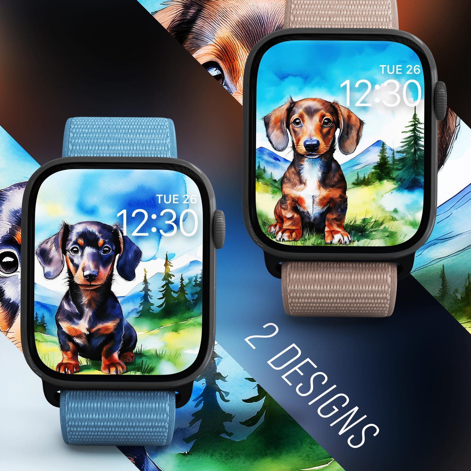 Cute Dachshund Puppy Dog Wallpaper Watch Face, Dachshund Pet Apple ...