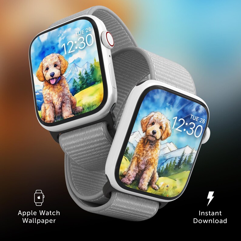 Goldendoodle Dog Wallpaper Watch Face, Goldendoodle Apple Watch Face ...