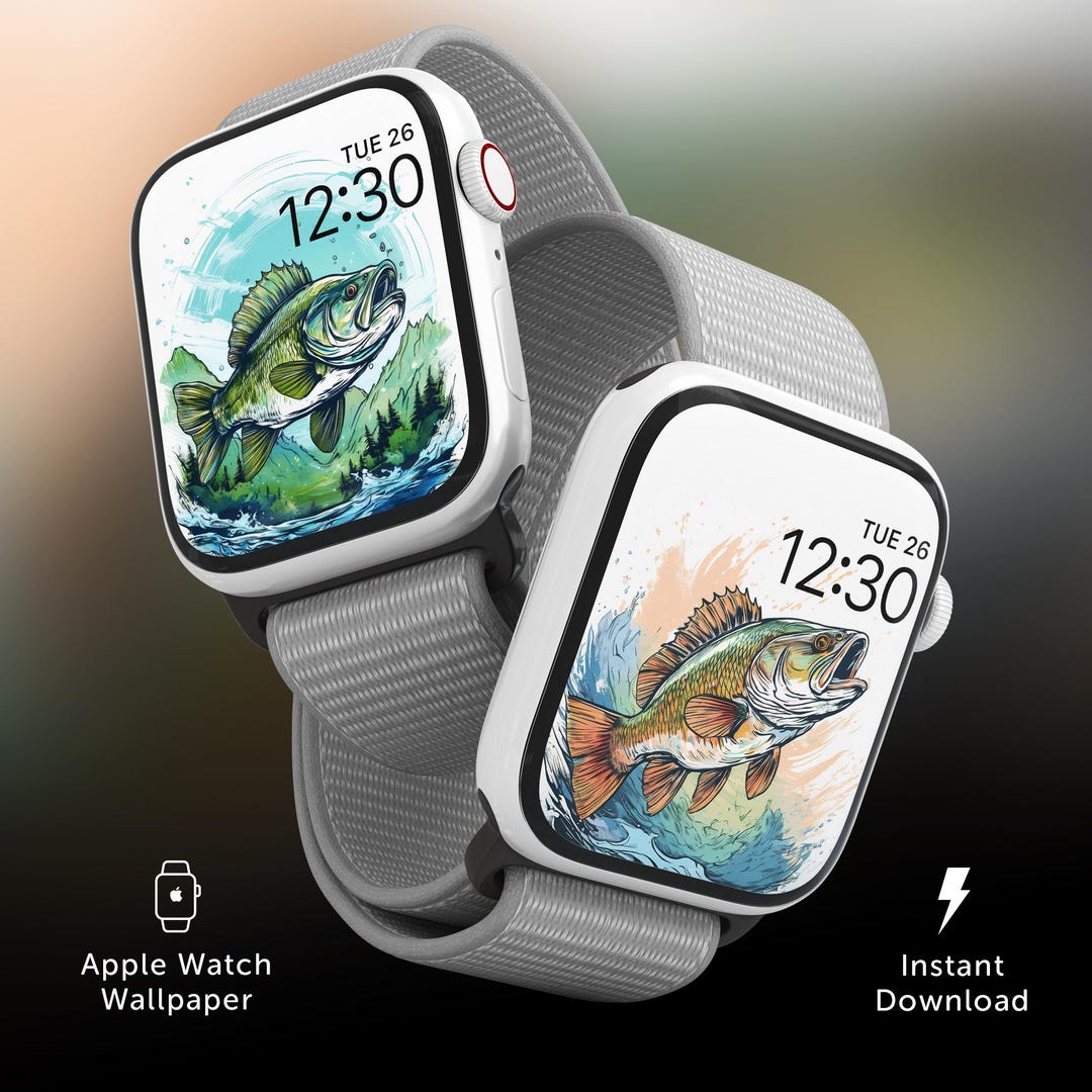 Bass Fish Apple Watch Face Background Wallpaper, Fishing Watch ...