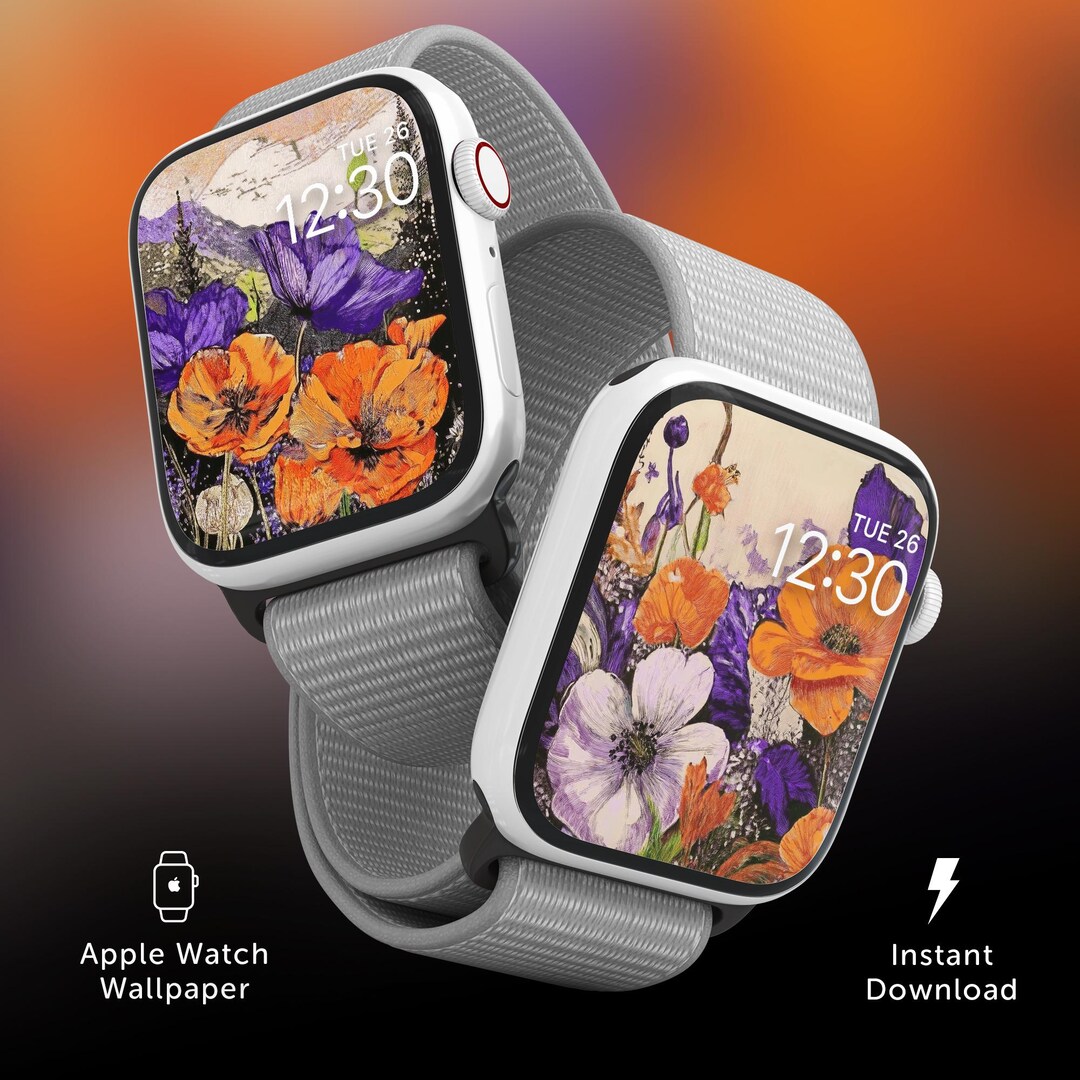 Floral Apple Watch Face Wallpaper, Overgrown Floral Smartwatch ...