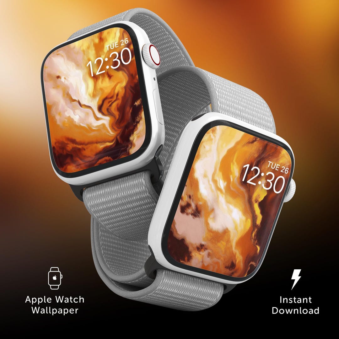 Abstract Art Watch Face, Coffee Art Wallpaper for Apple Watch Face ...