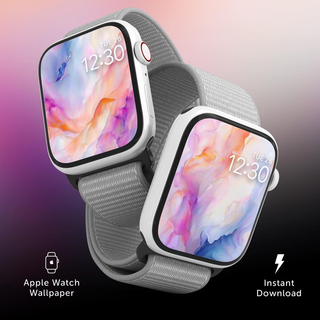 Pastel Apple Watch Face Wallpaper, Sparkly Watch Face, Pastel Watch ...