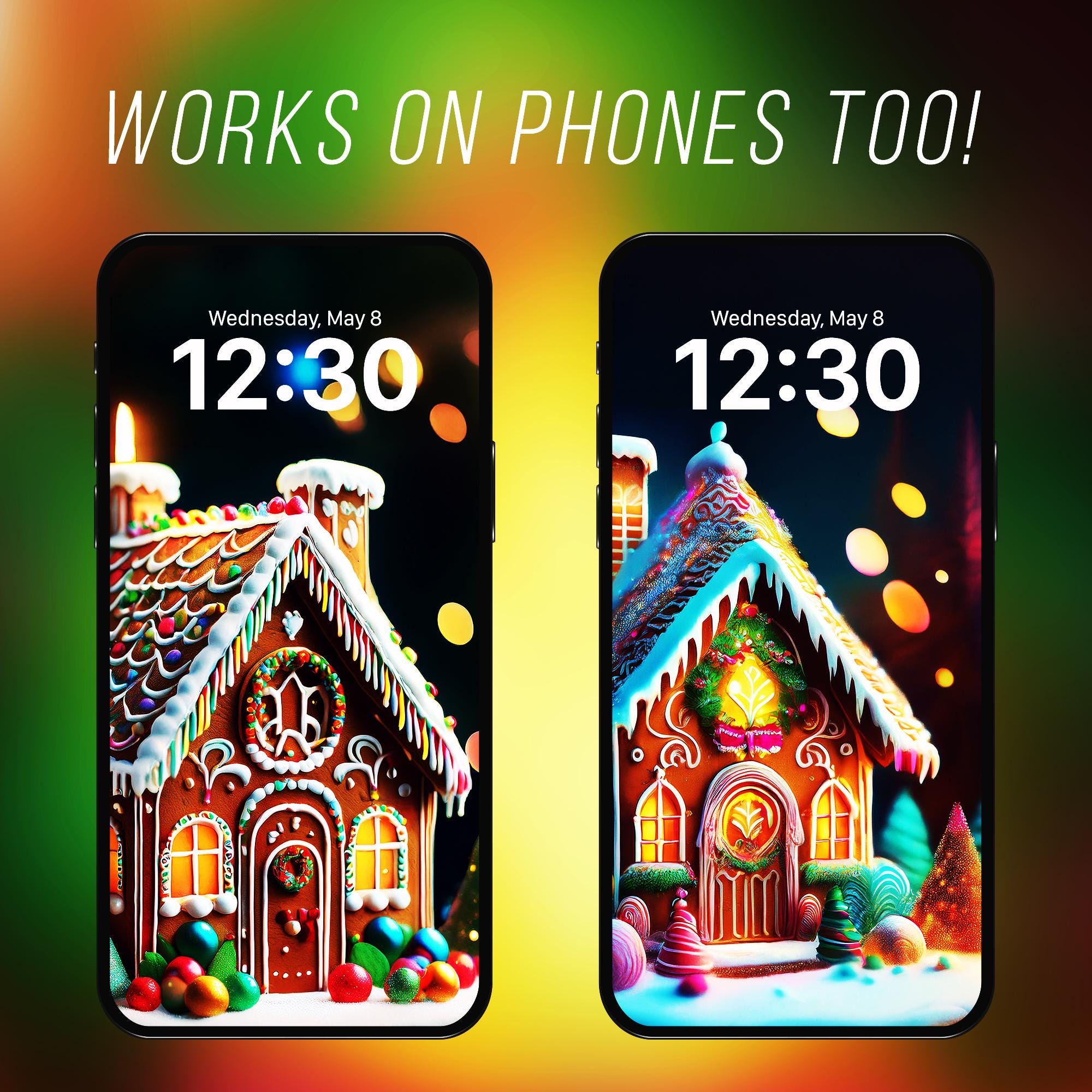Gingerbread House Apple Watch Wallpaper, Christmas Watch Face, Winter ...
