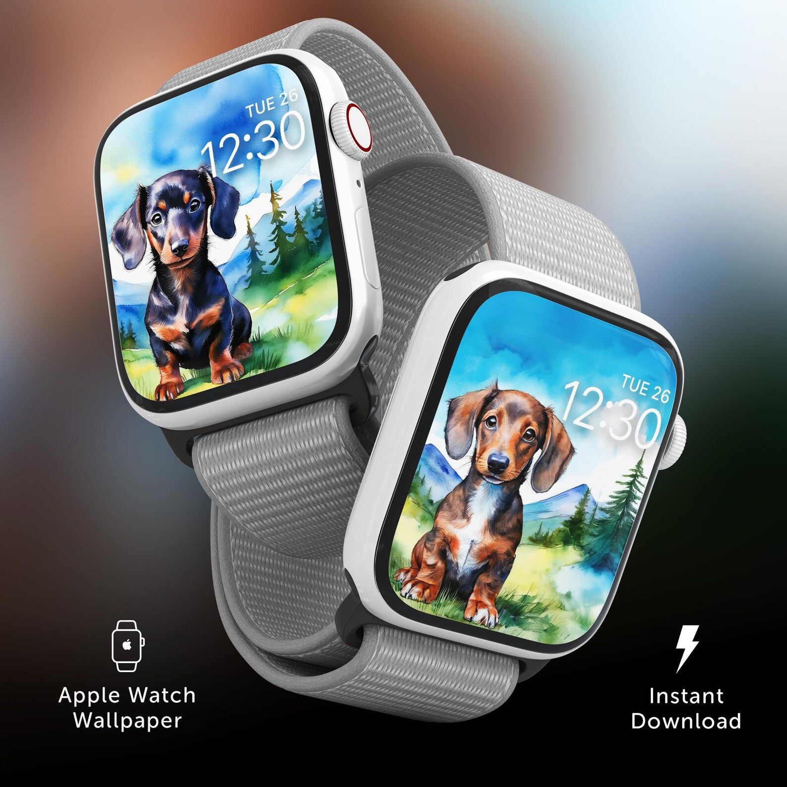 Cute Dachshund Puppy Dog Wallpaper Watch Face, Dachshund Pet Apple ...