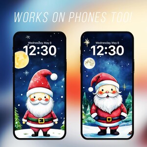 Christmas Santa Apple Watch Wallpaper, Cute Santa Background for ...