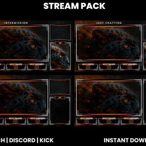 Animated Twitch Stream Pack | Twitch Screen Overlay | Leopard Stream ...
