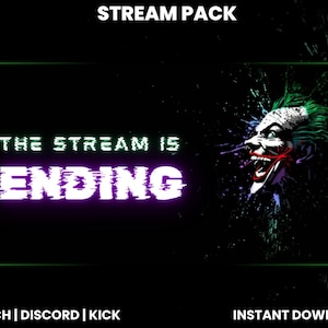 Joker Twitch Stream Pack | Twitch Screen Overlays | Webcam Overlay ...