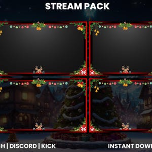 Christmas Twitch Stream Pack | Xmas Stream Pack | Animated Screens ...