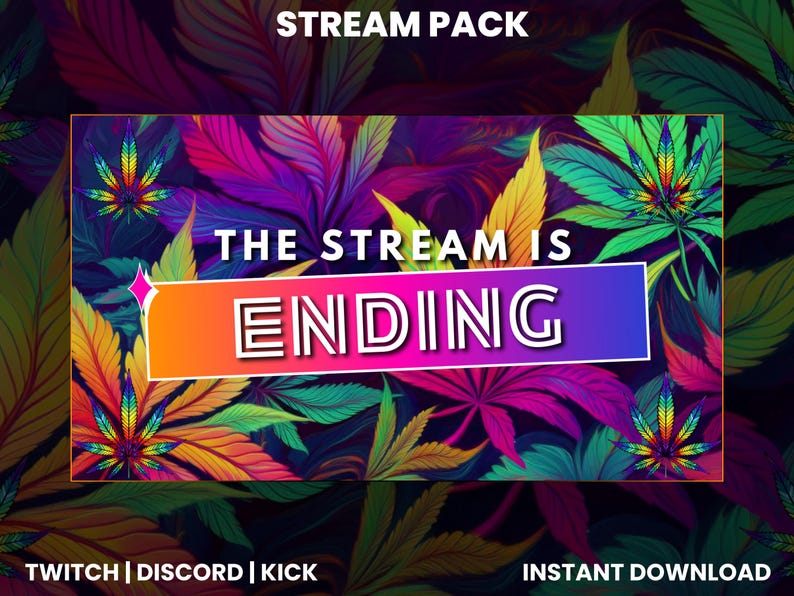 Animated Twitch Stream Pack | Marijuana Stream Pack | Animated Screen ...