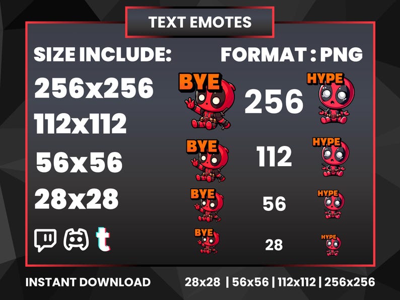 Twitch Emotes | Deadpool Emotes | Discord Emotes | Kick Emotes | Tiktok ...