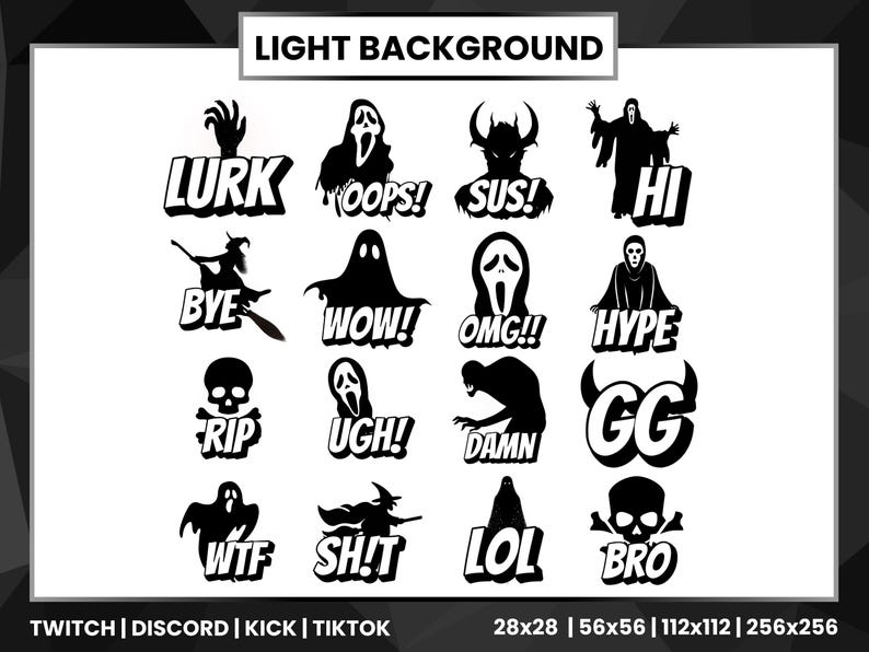 16 Ghost Text Emotes Twitch Emotes Haunted Text Emotes Twitch Discord ...