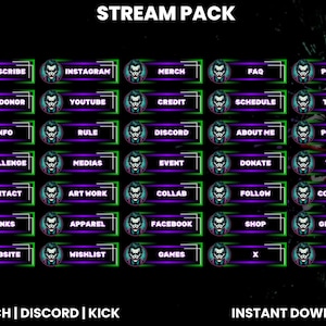 Joker Twitch Stream Pack | Twitch Screen Overlays | Webcam Overlay ...