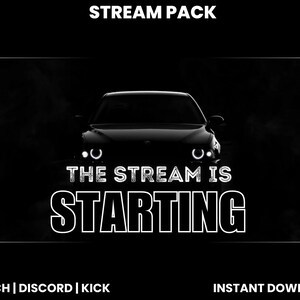 Animated Twitch Stream Pack | Twitch Screen Overlay | Sports Car Stream ...