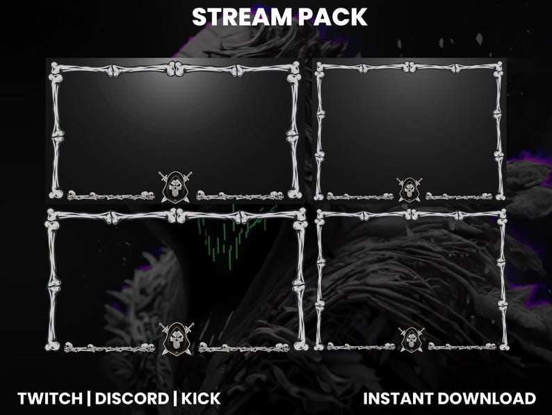 Grim Reaper Twitch Stream Pack | Animated Screen | Webcam Overlay ...