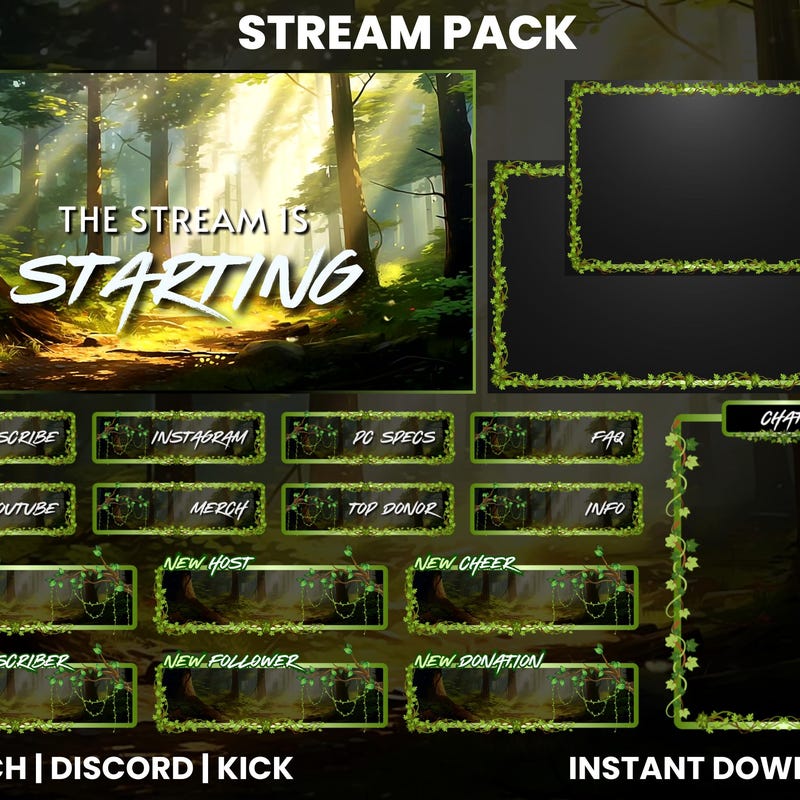 Vine Stream Overlays - Etsy