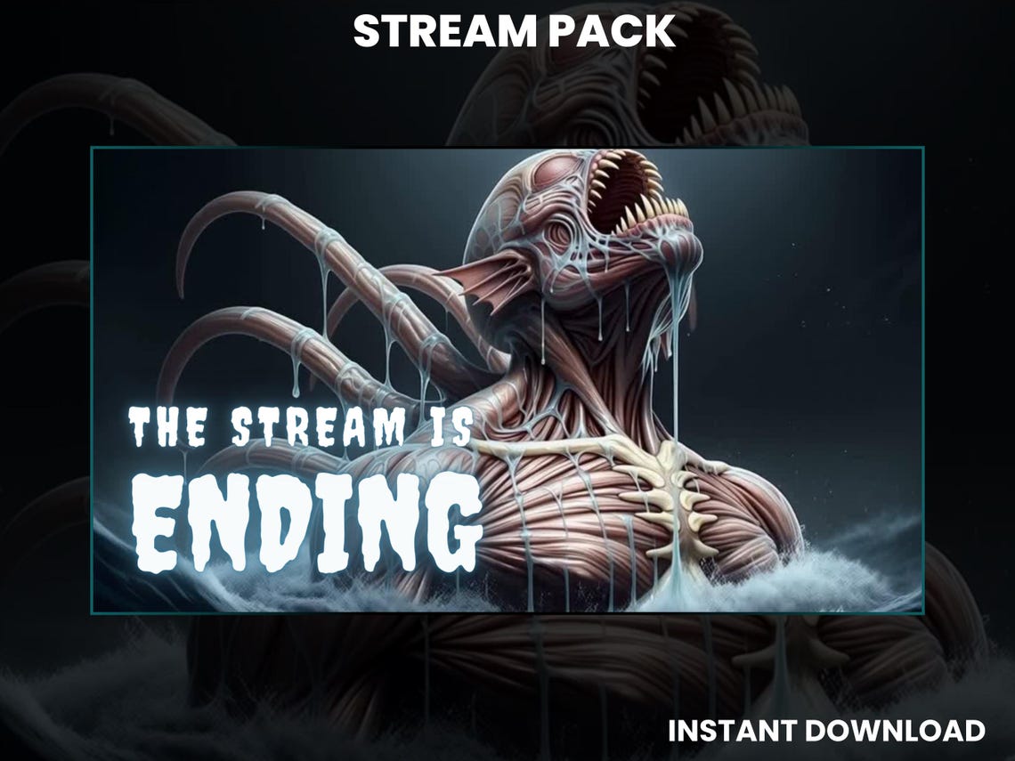 Alien Horror Stream Pack for Twitch OBS Kick | Sci-fi Creepy Stream ...