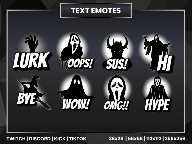 16 Ghost Text Emotes Twitch Emotes Haunted Text Emotes Twitch Discord ...