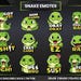 24 Snake Emotes Bundle | Twitch Discord Kick Tiktok Youtube | Cute ...