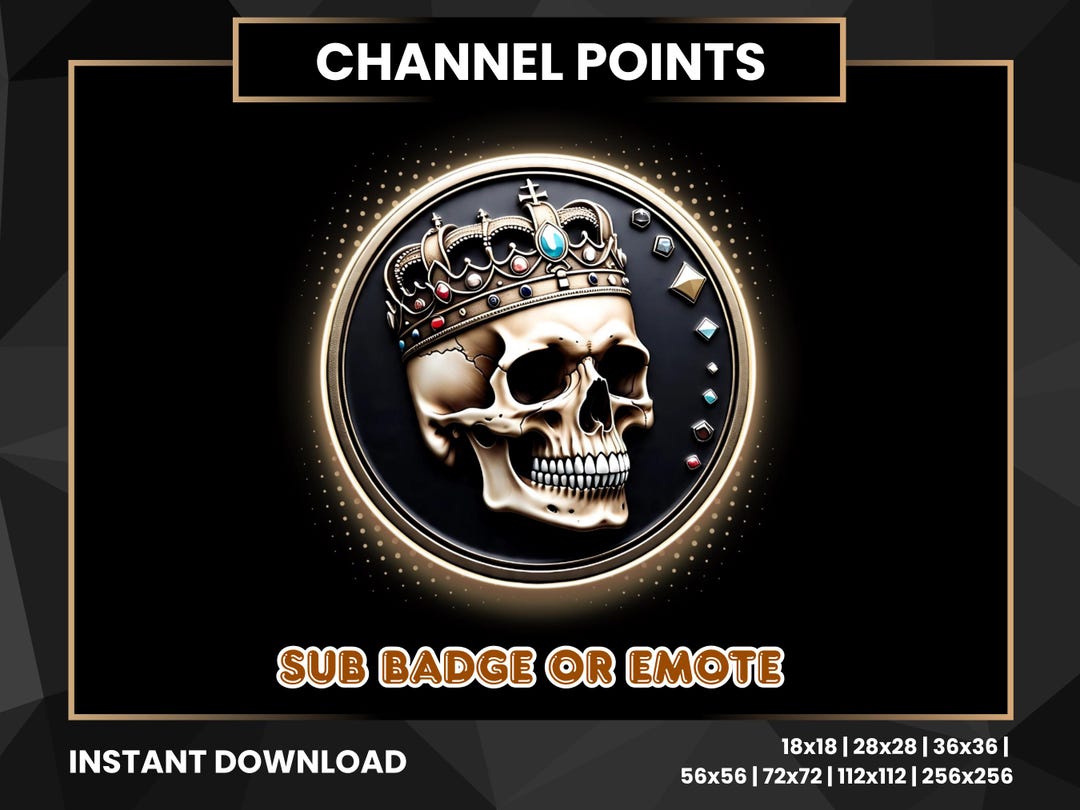 Crowned Skull Channel Point | Twitch Channel Points | Twitch Viewer ...