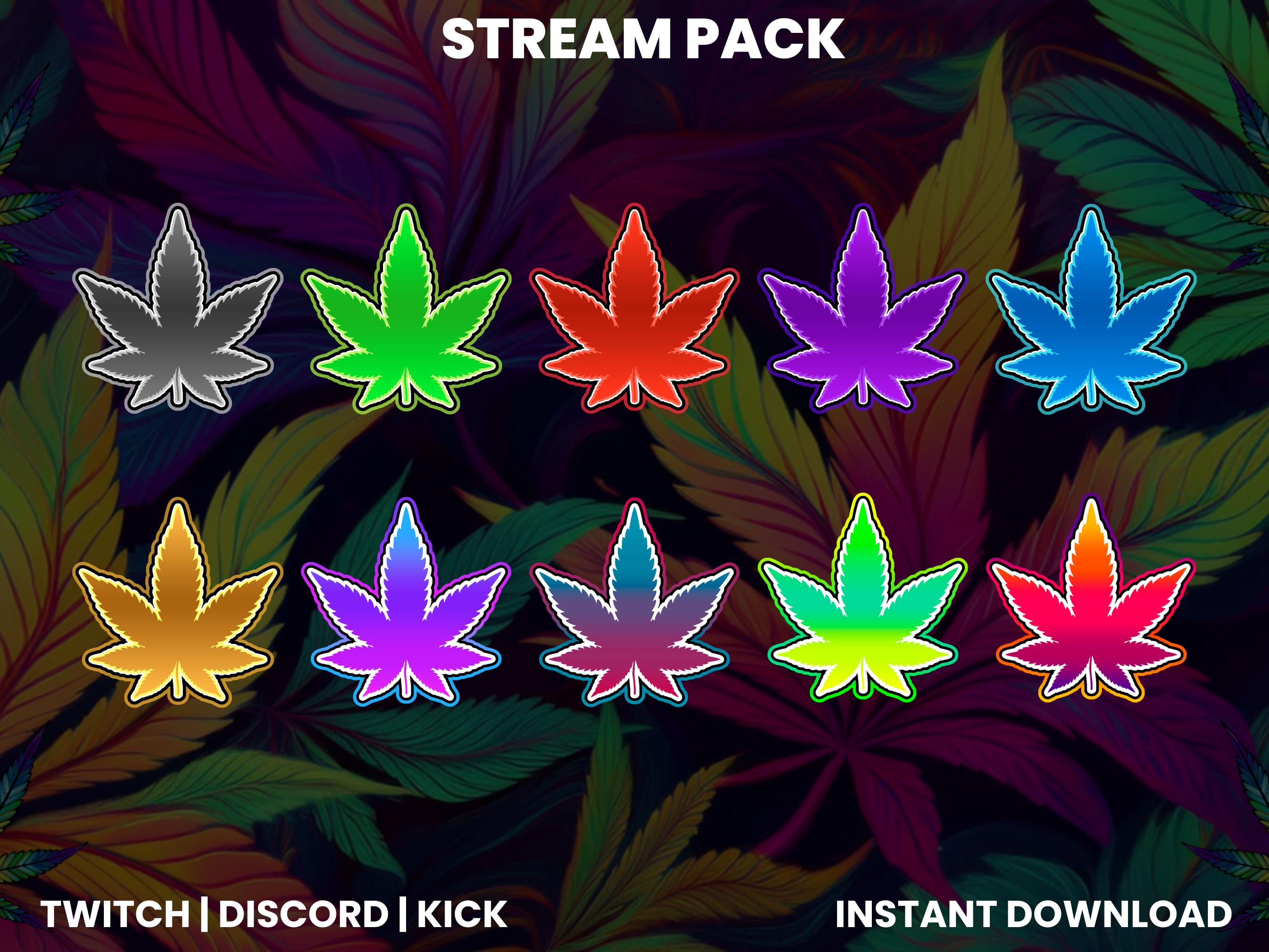 Animated Twitch Stream Pack | Marijuana Stream Pack | Animated Screen ...