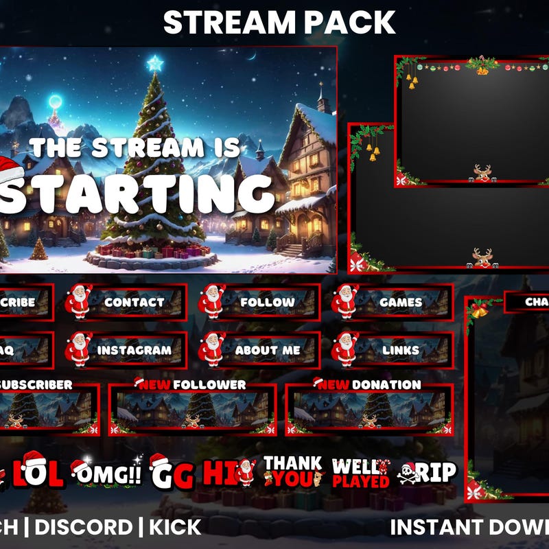 Christmas Webcam Overlay - Etsy