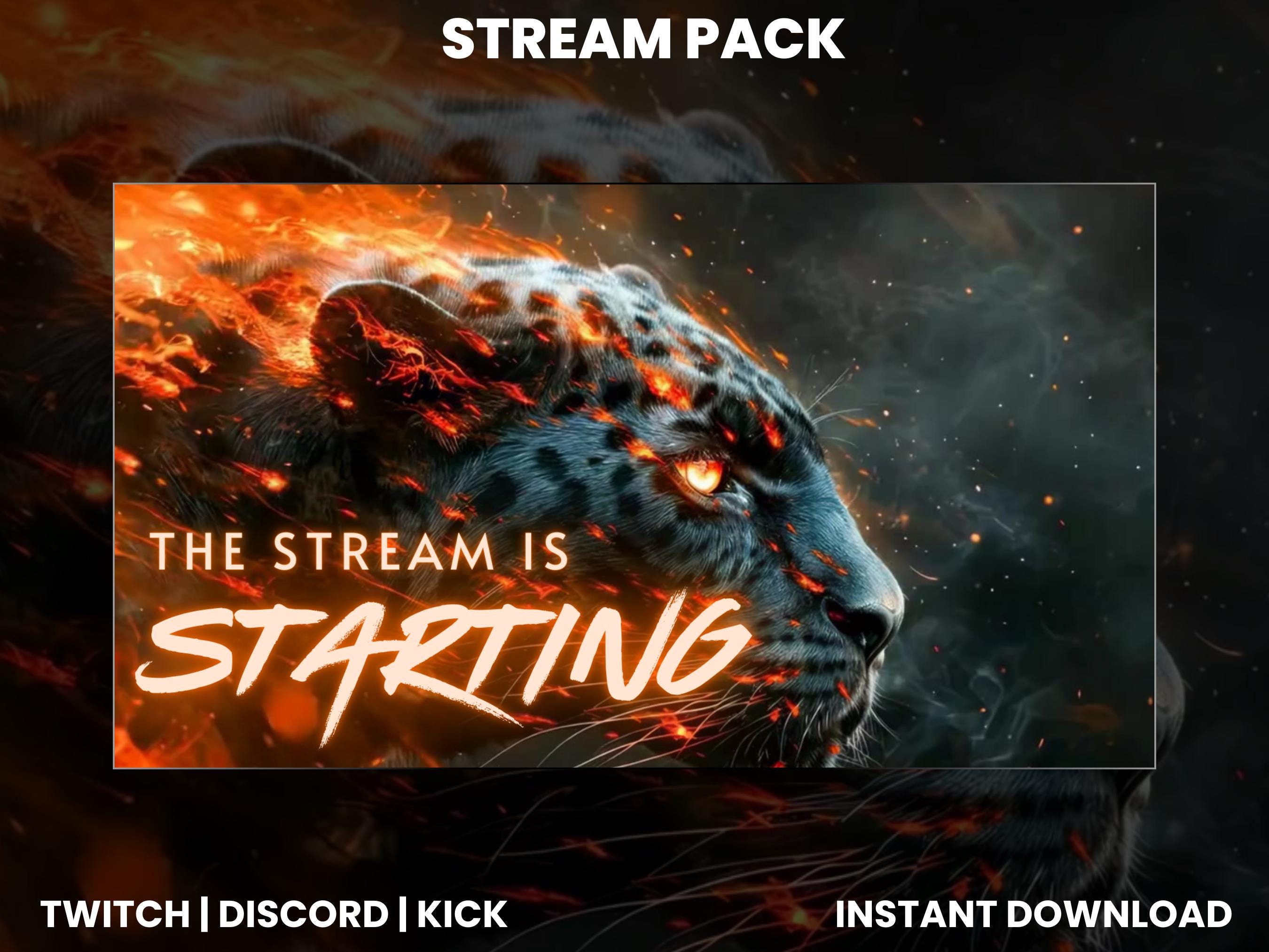 Animated Twitch Stream Pack Twitch Screen Overlay Leopard Stream Pack ...