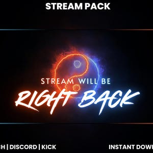 Ice and Fire Twitch Stream Pack | Twitch Screen Overlay | Animated ...