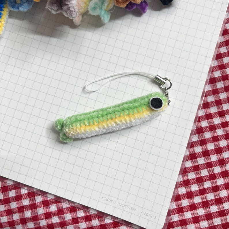 Crochet Fish Strap Keychain | Small Sardine Amigurumi Plush Charm ...