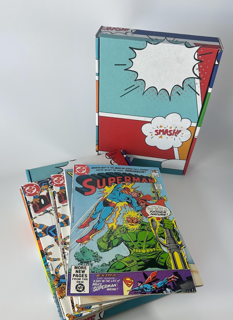 Vintage Comic Book Bundle: 20 Random Comics in Gift Box - Etsy