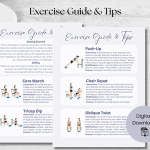 30 Day Chair Workout Challenge: Strength & Mobility (printable Download ...