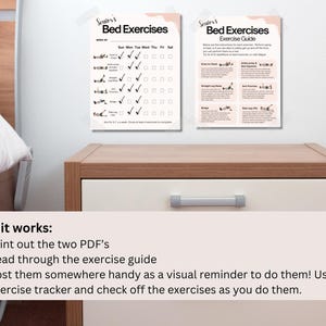 Printable Senior Bed Exercise Guide & Tracker (digital Download) - Etsy