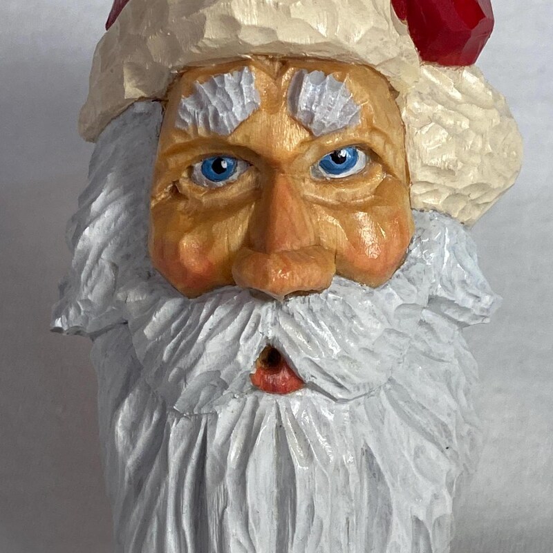 Carved Santa - Etsy
