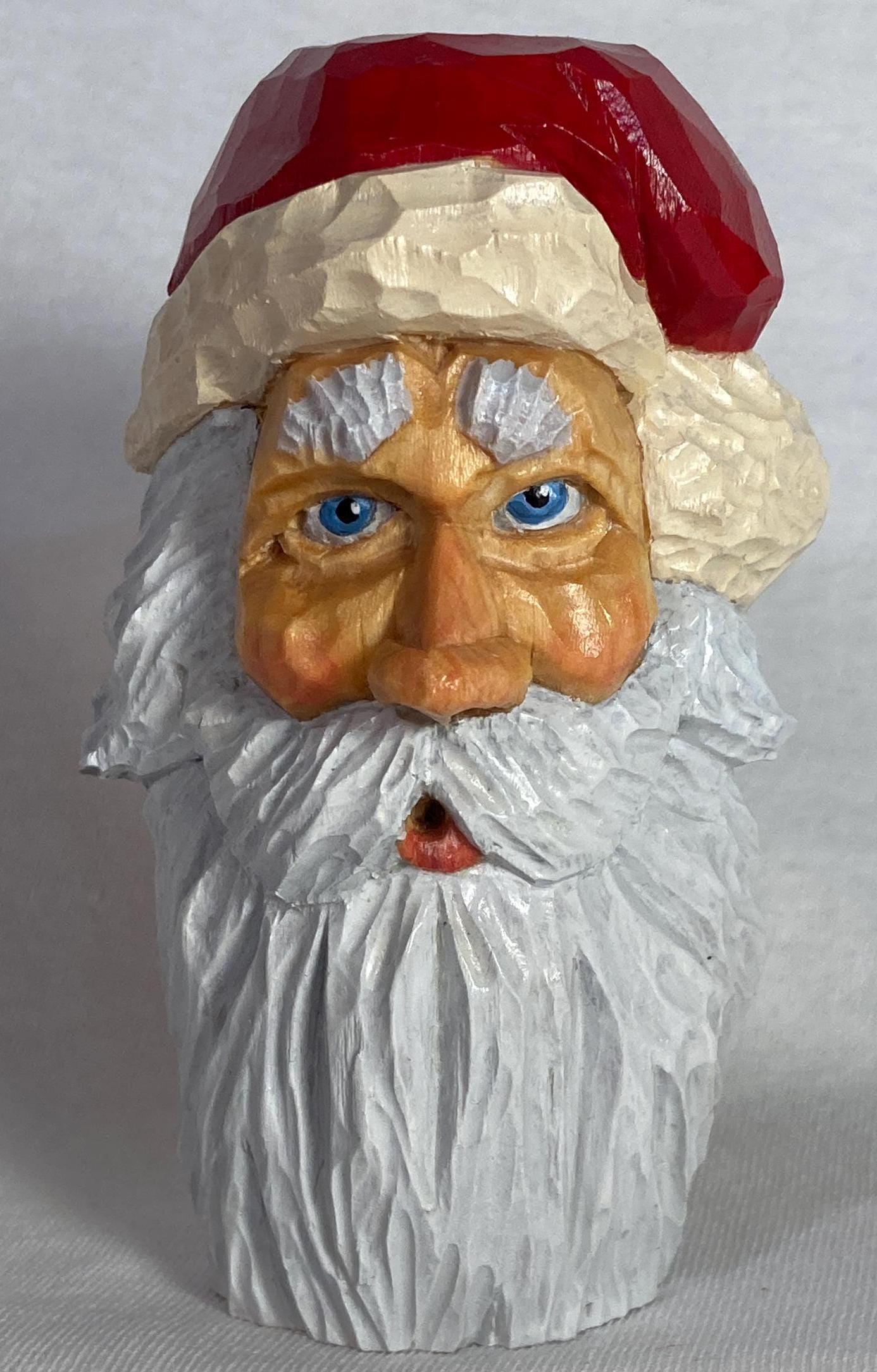 Hand-carved Santa Claus - Etsy