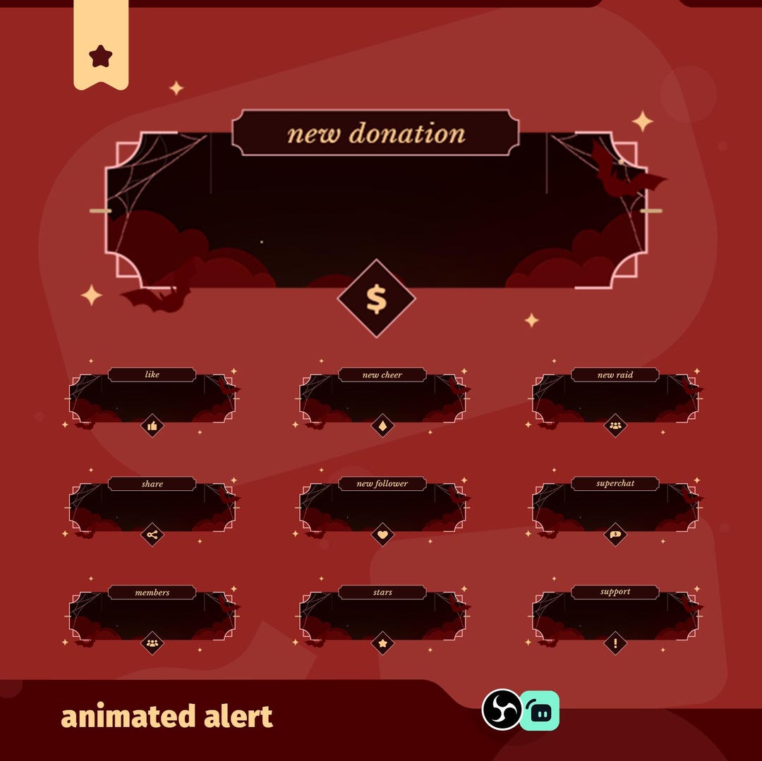 Animated Spider Stream Alert for Twitch, Tiktok, Kick, Youtube ...