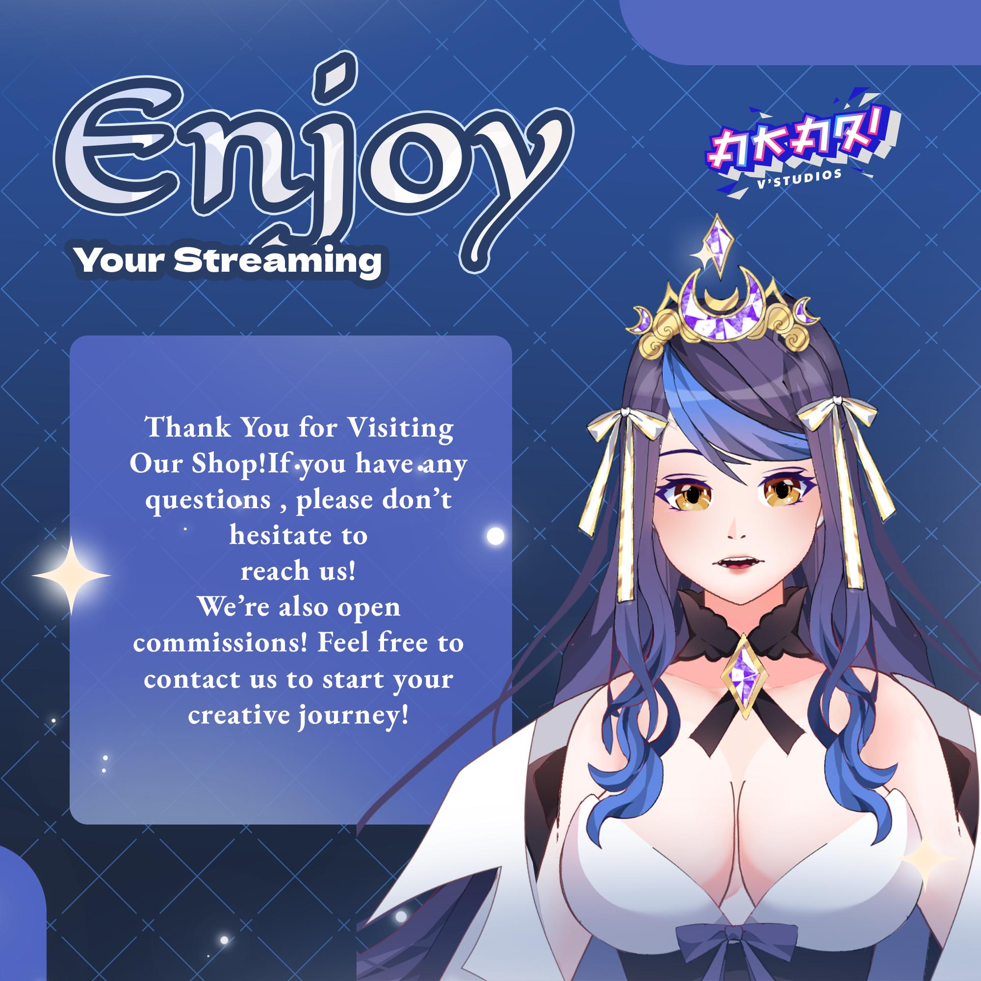 Full Body Vtuber Model : Noctelle Customizable Celestial L2D Vtuber Vtuber Ready to Use ...