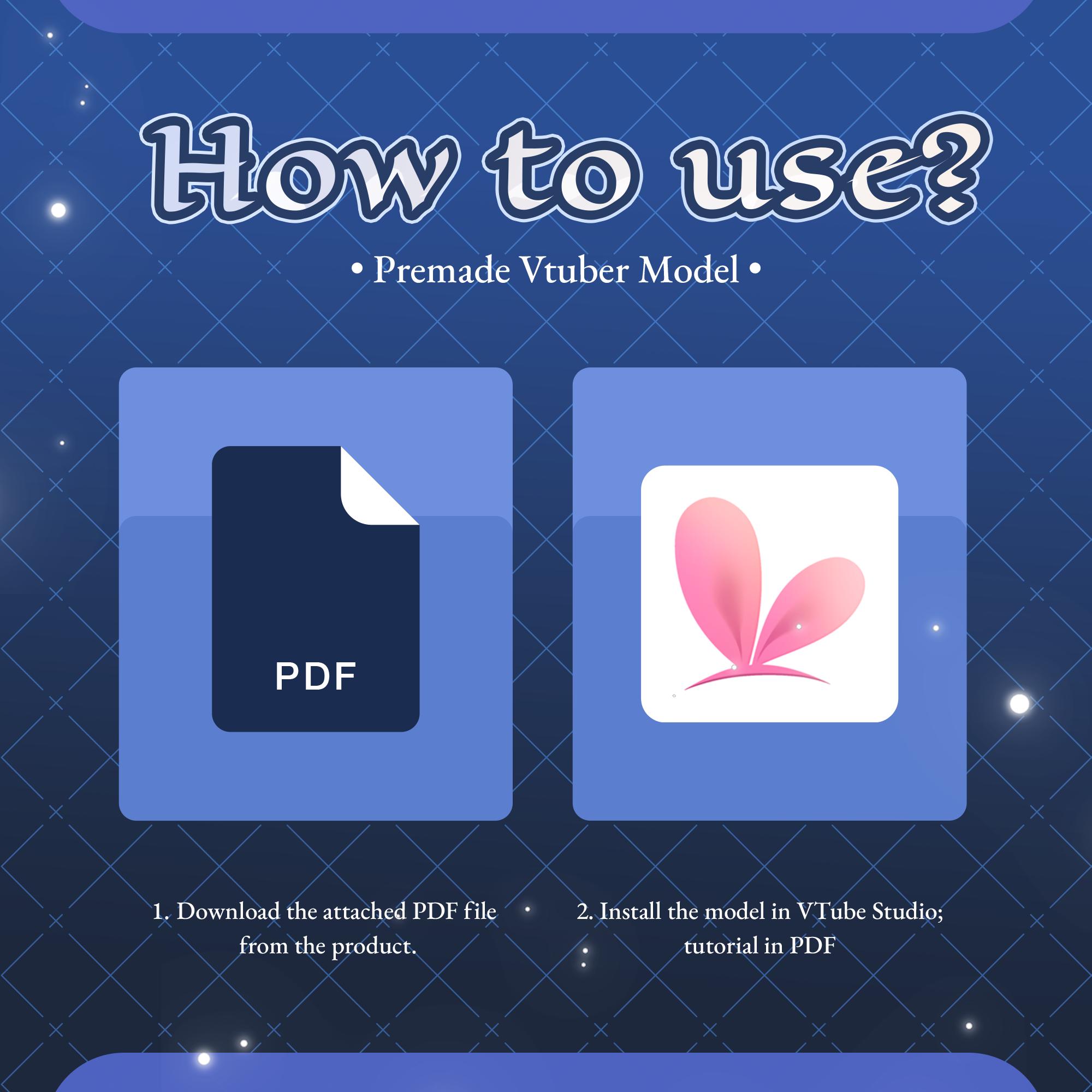 Full Body Vtuber Model : Noctelle Customizable Celestial L2D Vtuber ...