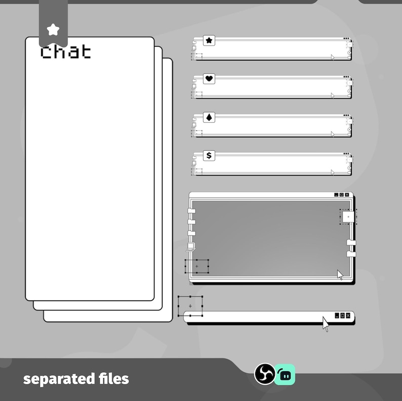 Animated Retro Window Stream Package: Pixel Computer UI for Twitch ...