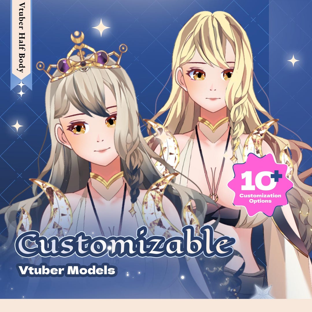 Premade Vtuber Model Live2d : Selestia | Vtuber Halfbody Ready to Use | Customizable L2D ...