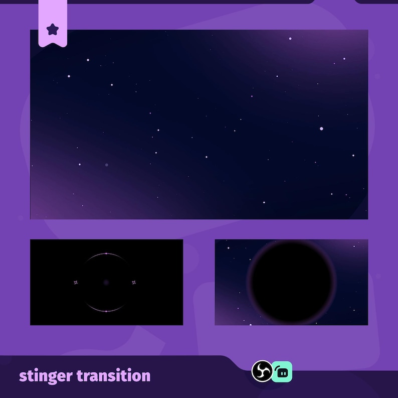 Animated Stinger Transition Pack for Twitch, Kick, Youtube | Celestial ...