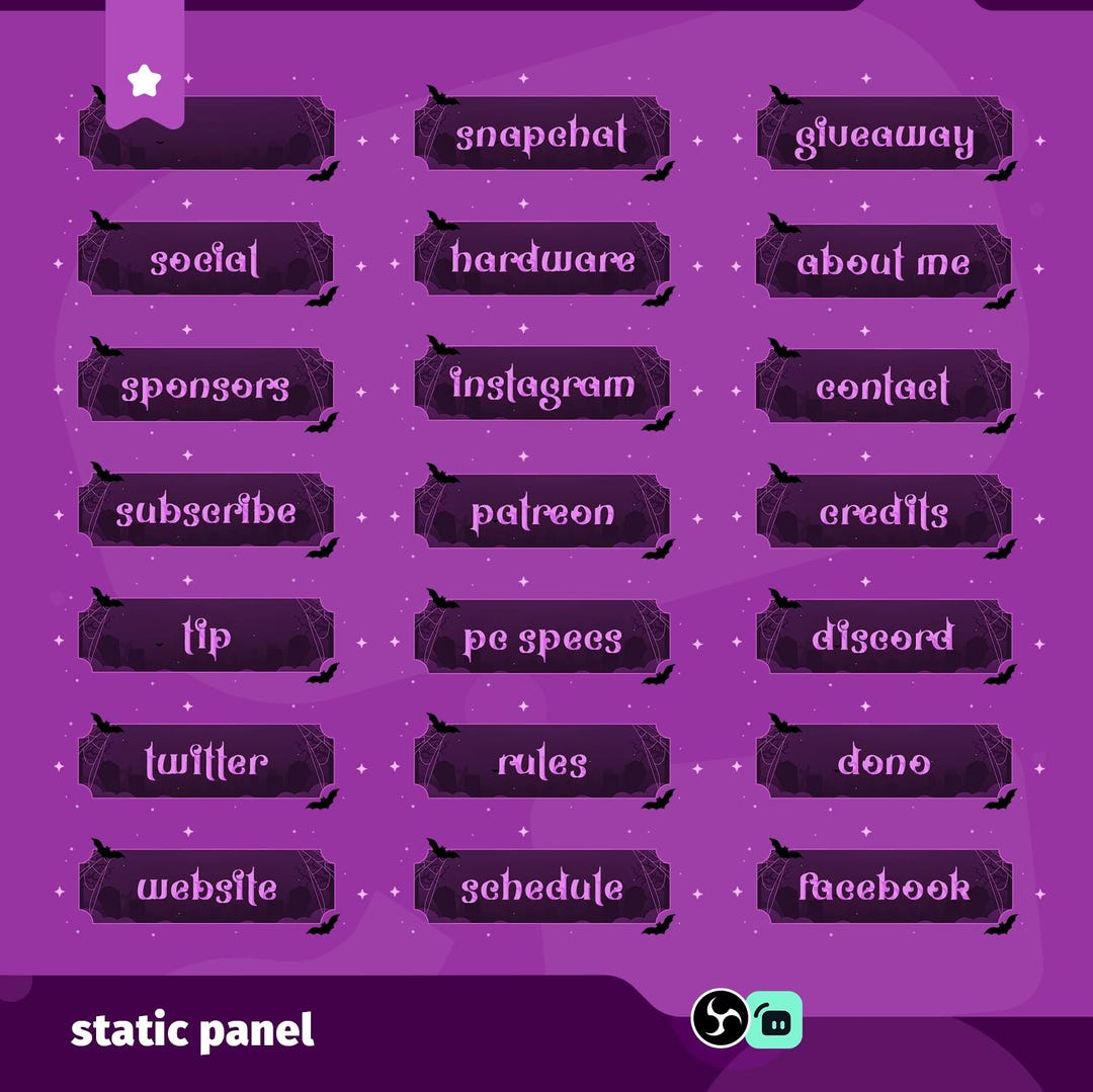 Static Graveyard Whispers Stream Panels: Spooky Halloween Theme (twitch ...