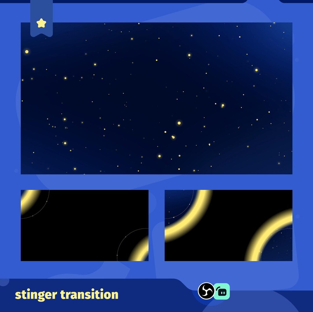 Animated Golden Ether Stinger Transition: Dreamy Celestial Blue for ...