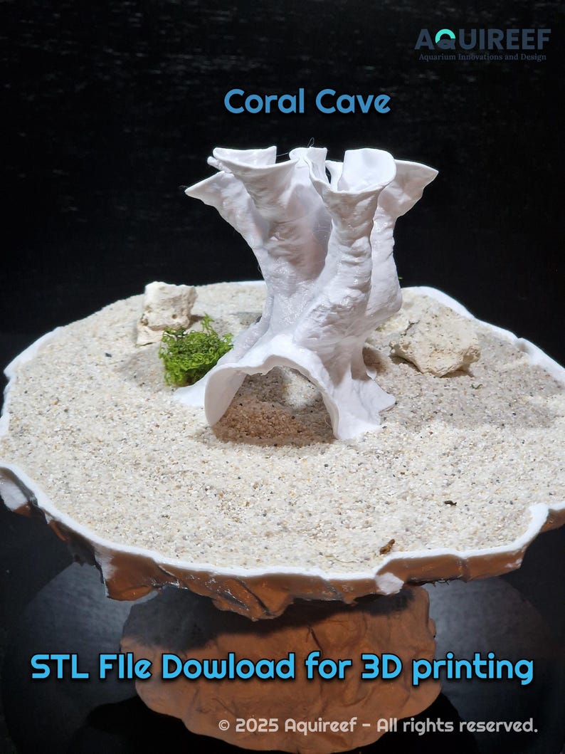 Coral Cave for Fish Tank - a Natural Fish Hide, 3D Printable Aquarium ...