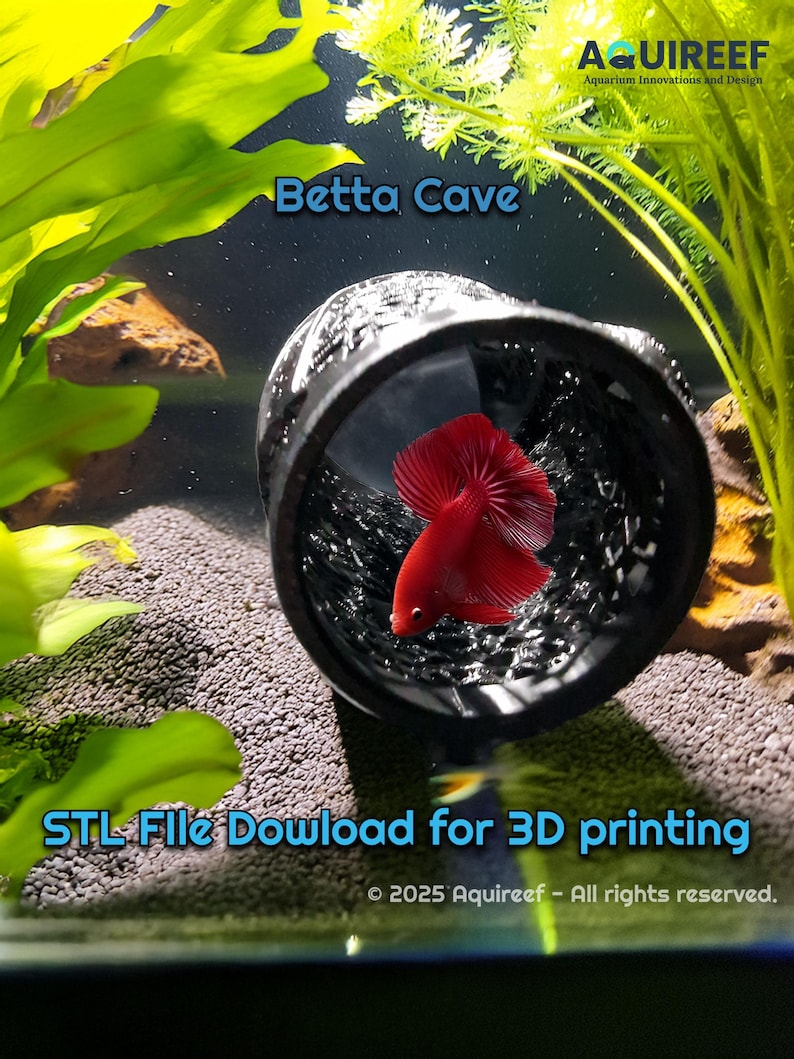 Betta Fish Hide Cave | 3D Printable Voronoi Aquarium Hideout | DIY ...