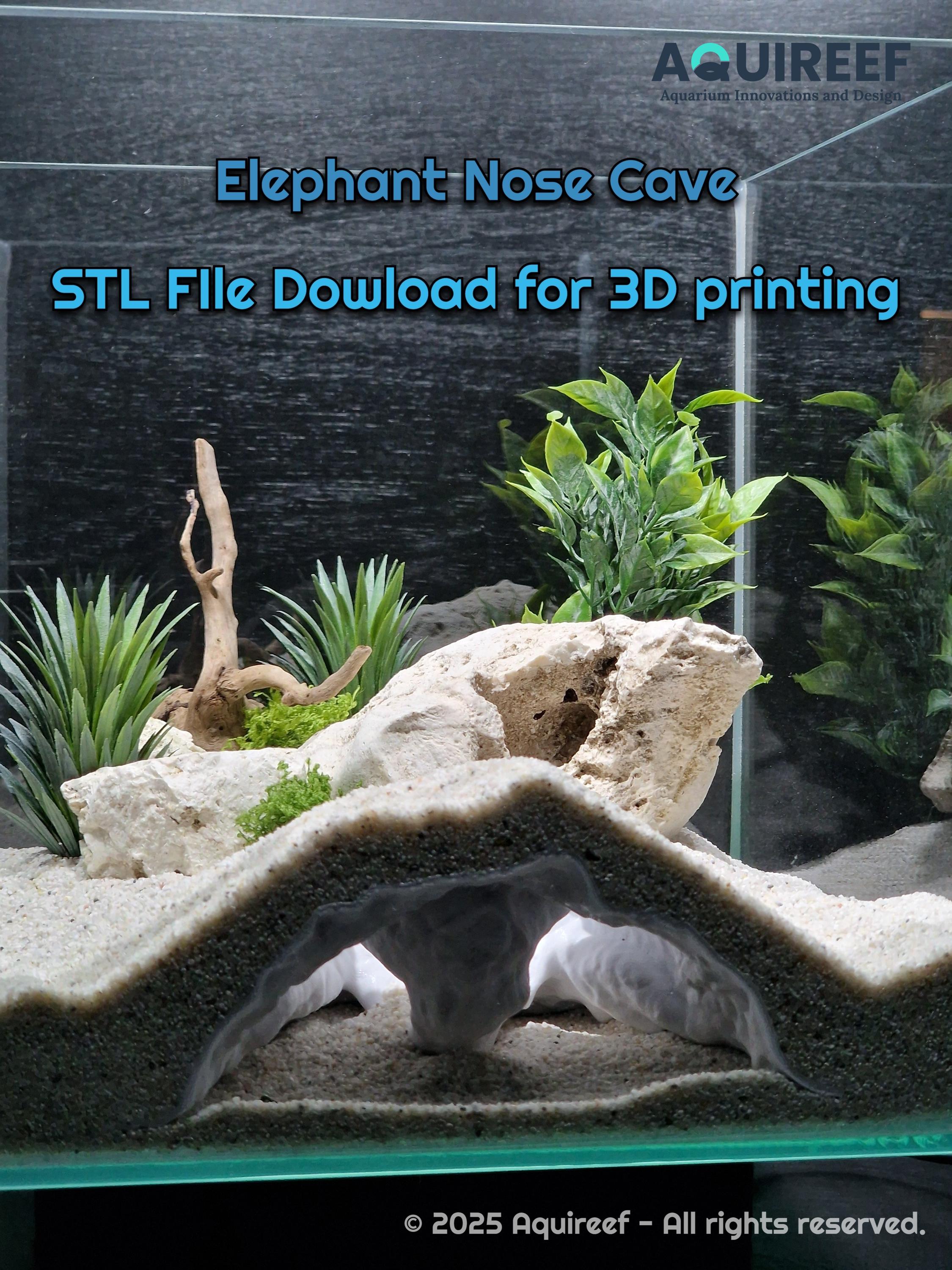 Aquarium & Terrarium Tunnel Cave, 3D Printable Fish Tank and Terrarium ...